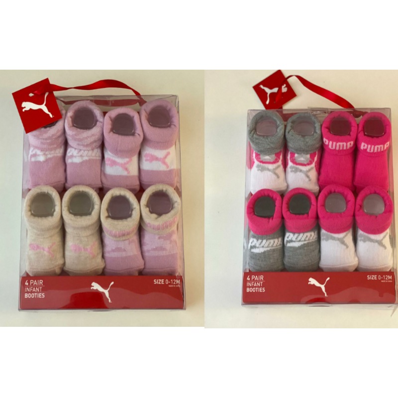 4 pares de botinhas infantis (0-12M) – Puma – Connect Orlando Importados 4 pares de botinhas infantis (0-12M) – Puma – Connect Orlando Importados